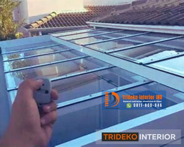 Harga Kanopi Kaca Sliding 2026 | Sistem Otomatis Motorized