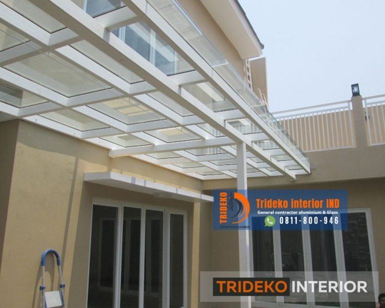 Model Kanopi Minimalis Terbaik #1 Kaca Tempered & Laminated